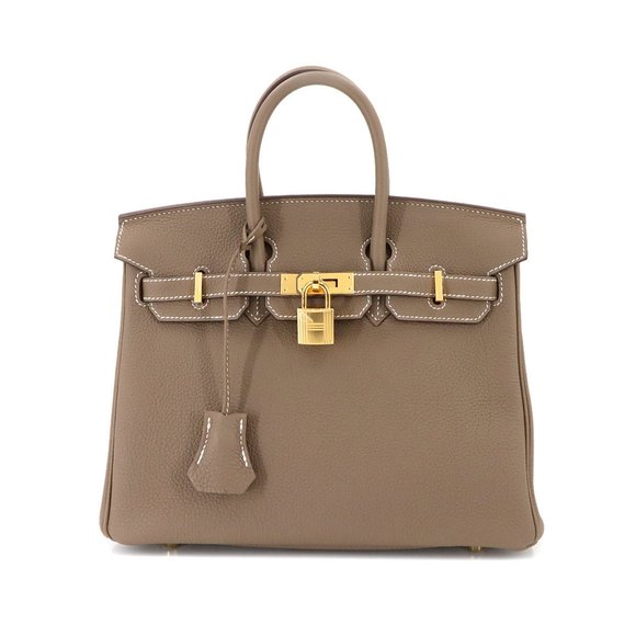 Hermes | Bags | Hermes Herms Birkin 25 Togo Etoupe Handbag With B Stamp ...